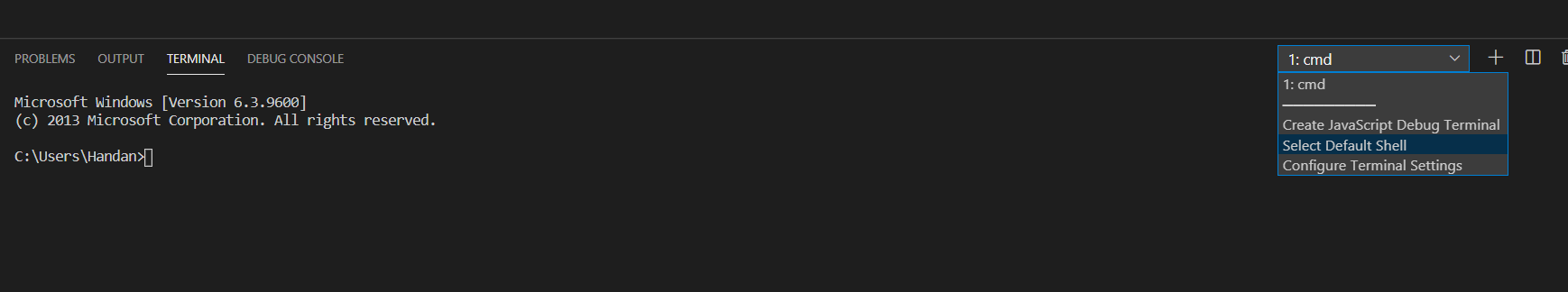Visual Studio Code Terminal CMD Komutu Kullanımı ‣ HandanAltuner